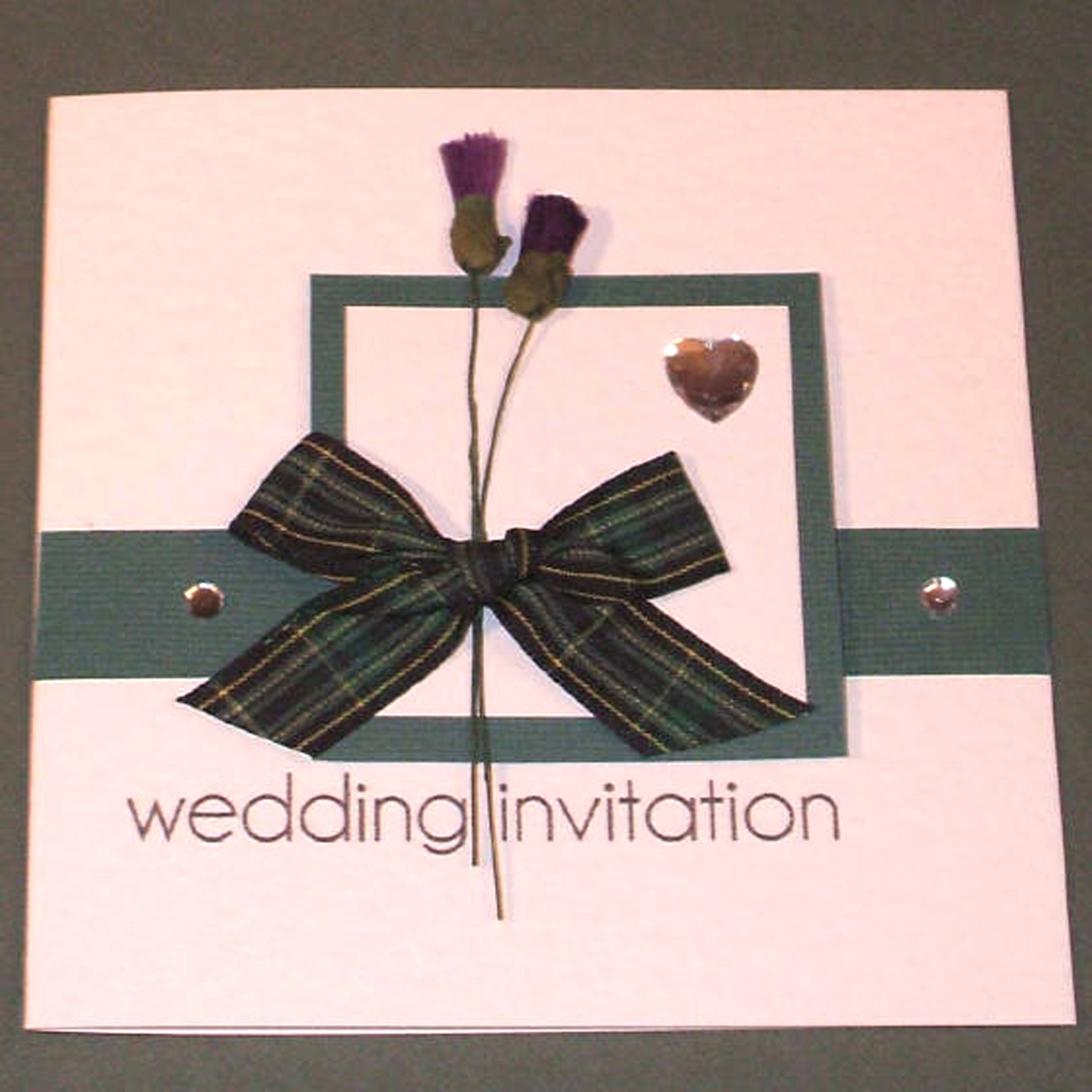Flower of Scotland Wedding Invitation Thistles & Tartan - Etsy