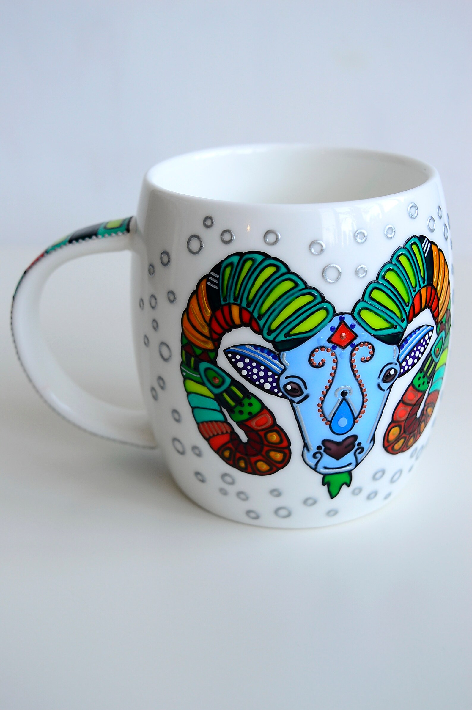 Aries mug Aries gift Aries coffee mug Gift for Her Colorful | Etsy