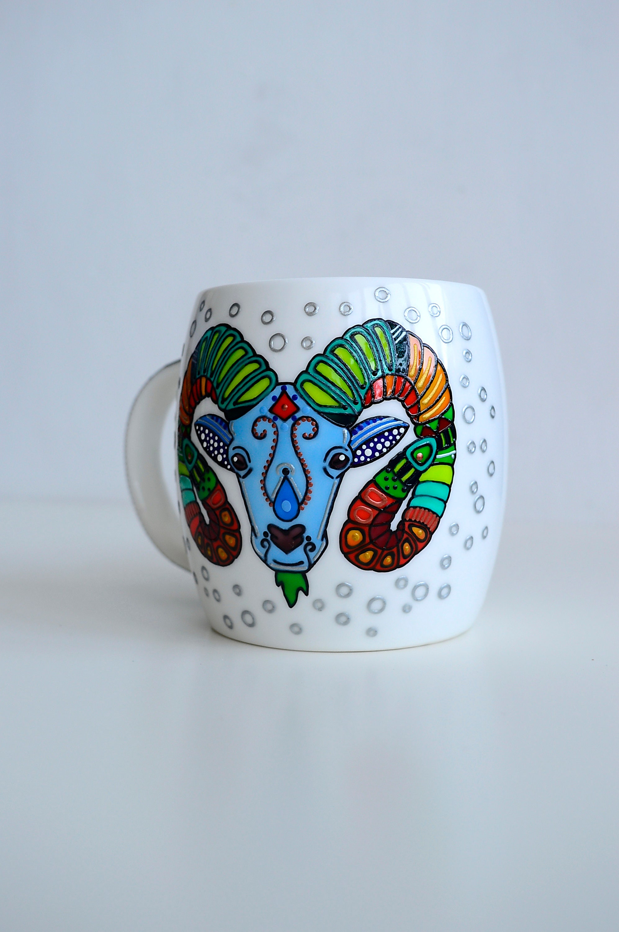 Aries mug Aries gift Aries coffee mug Gift for Her Colorful | Etsy
