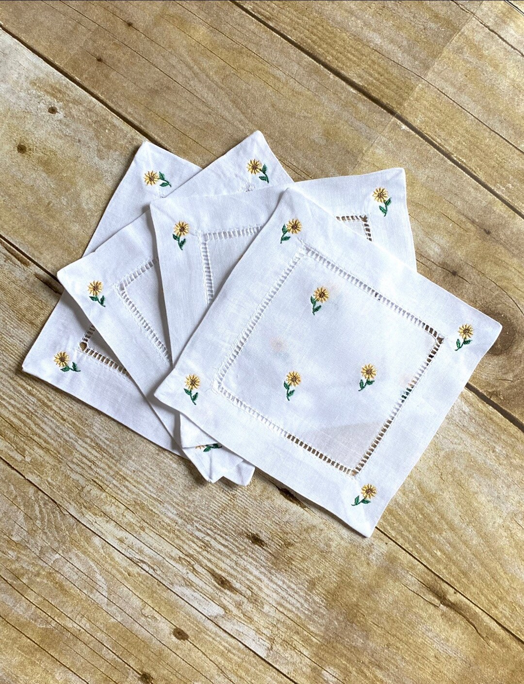 Sunflower Cocktail Napkins - Etsy