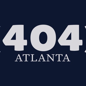 Atlanta Georgia is Calling: 404 Area Code T-shirt, ATL Natives Short ...