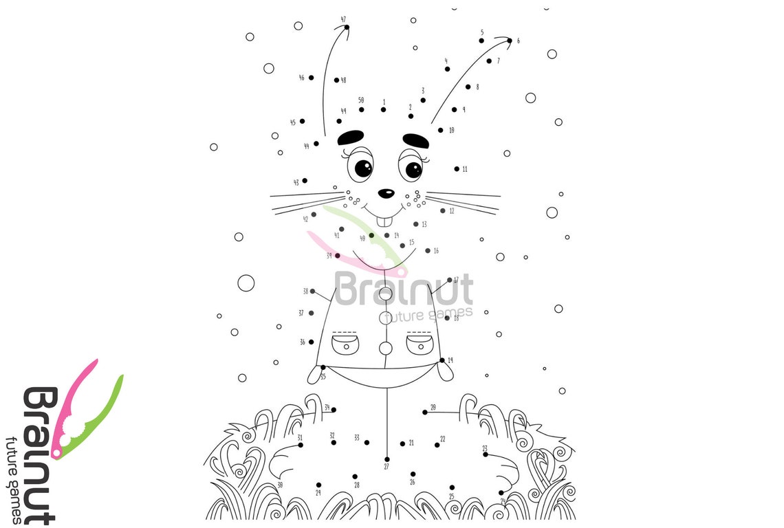 Easter Connecting the Dots | Easter Bunny| Easter Color Pages |easter ...