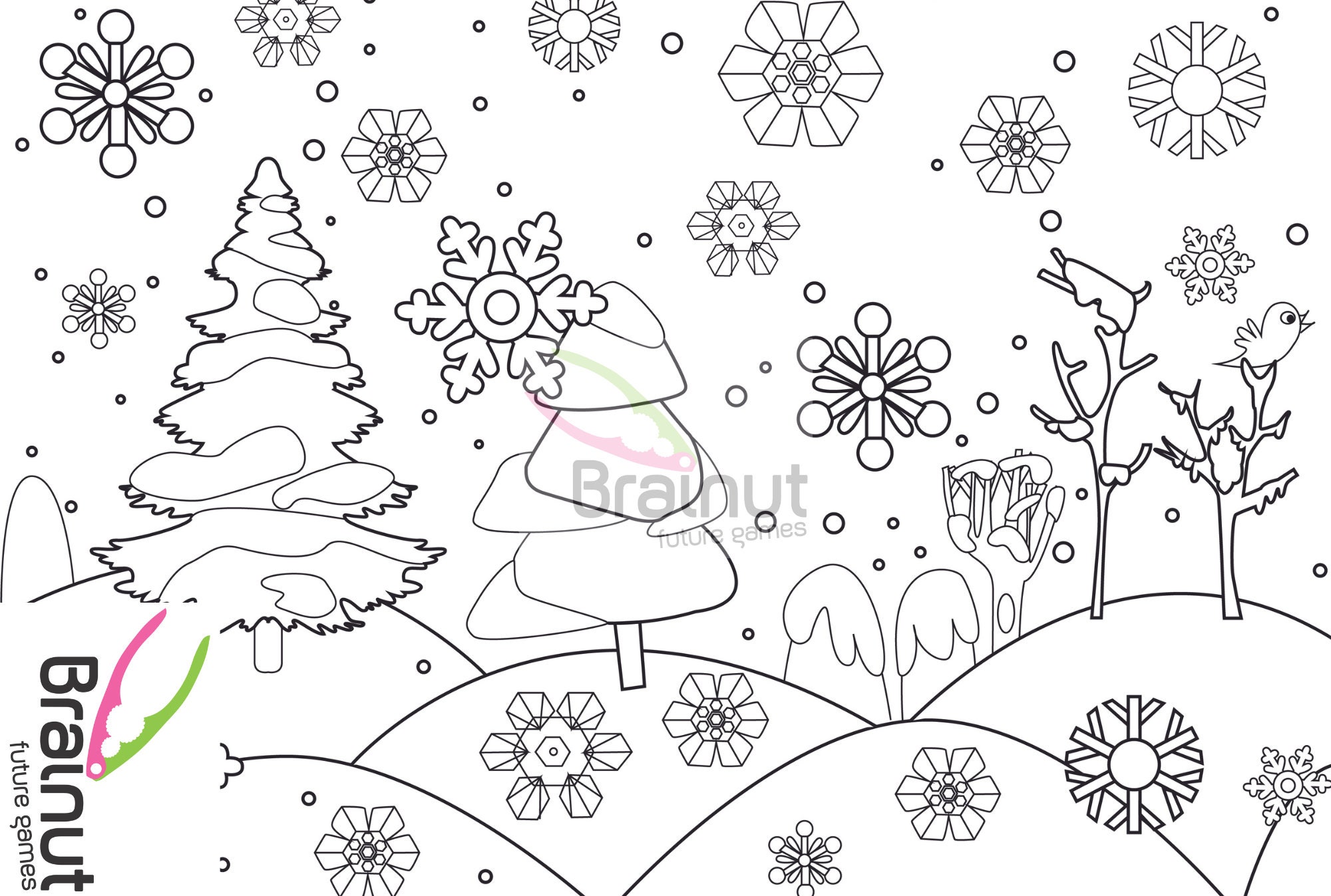 Winter Nature Coloring Pages
