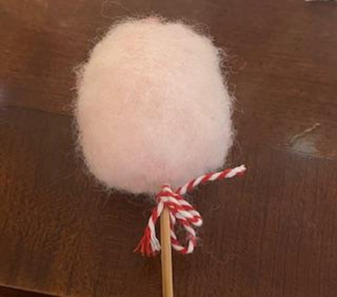 Handmade Needle-felted Pink Cotton Candy, Wool Ornament, USA MADE ...