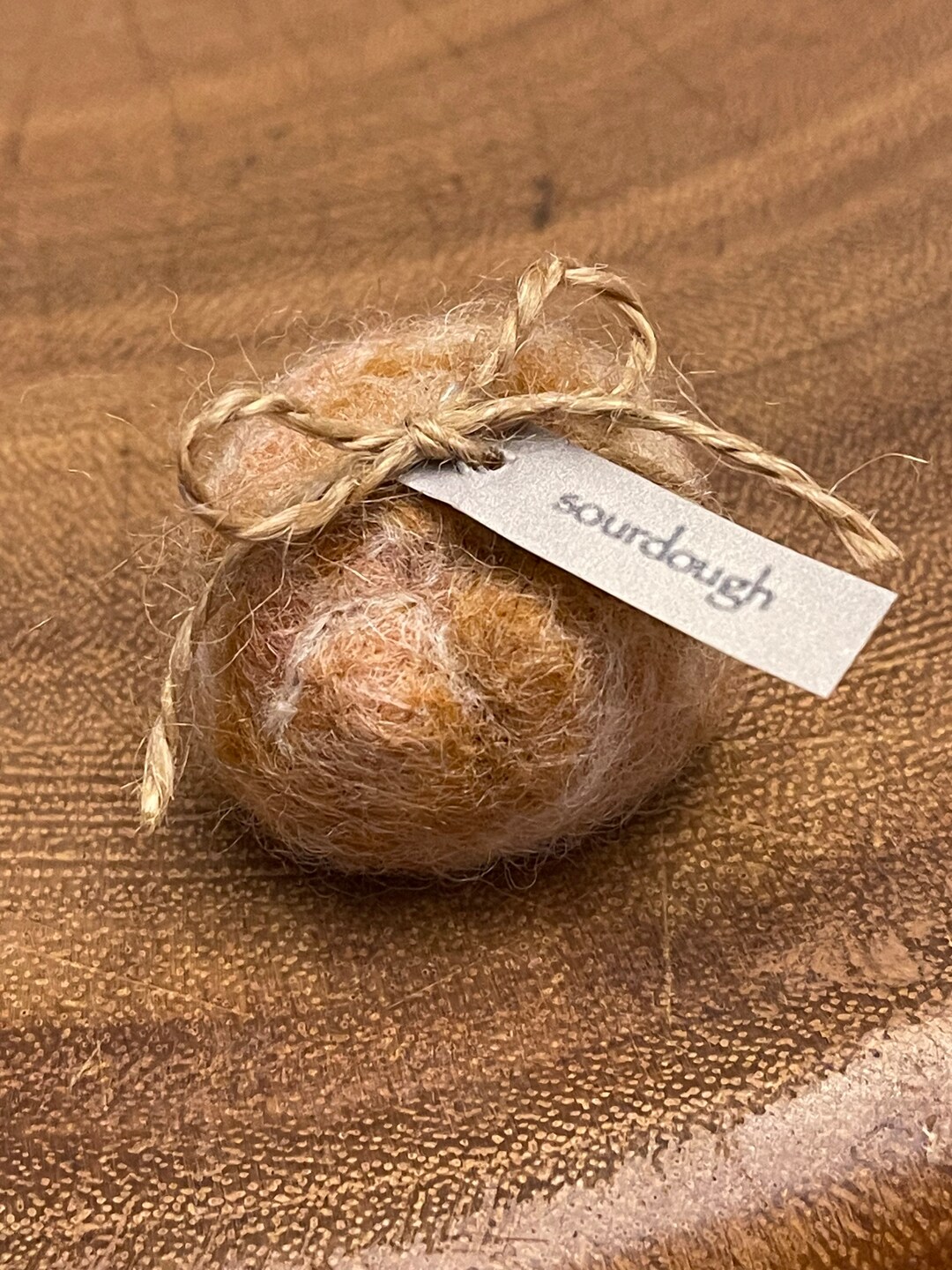 Handmade Needle Felted Sourdough Bread Boule, Loaf, Wool Ornament ...
