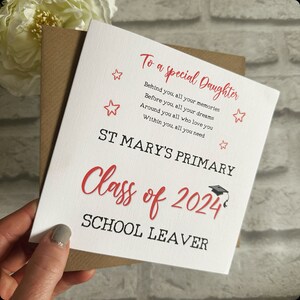 School Leaver Card - Class of 2025 - Various Colours to Choose From - Etsy