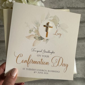 Luxury Holy Communion or Confirmation Card With Pearl or Diamanté ...