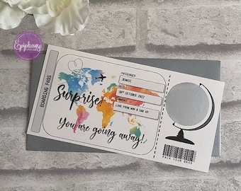 Destination Boarding Pass - Etsy