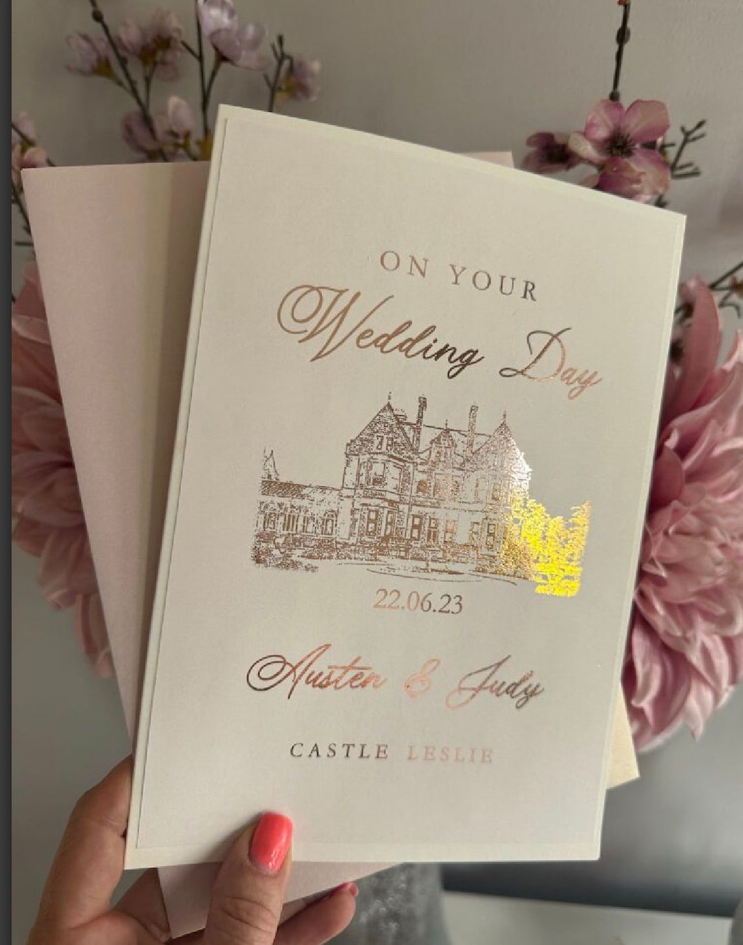 Foil Venue Wedding Card Personalised Luxury Congratulations - Etsy