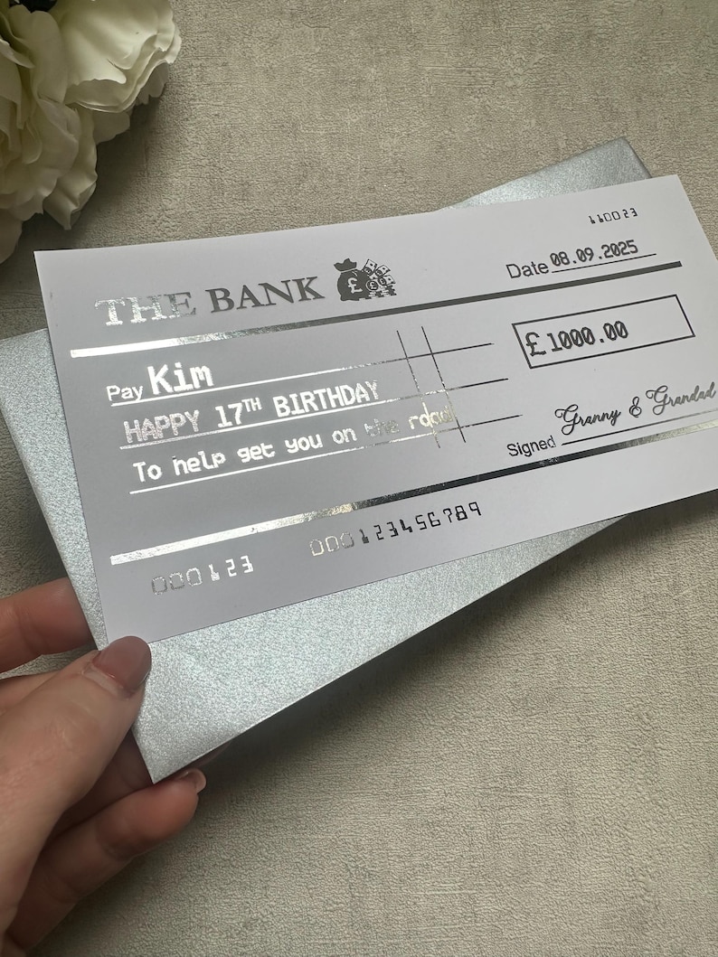 Novelty Cheque, Personalised Cheque for Gifting, Money Gift, Birthday ...