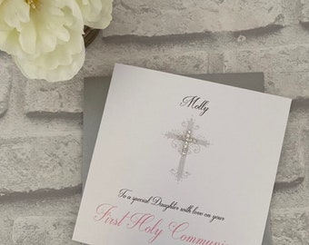 Luxury Communion or Confirmation Congratulations Card Personalised - Etsy