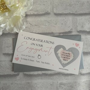 Personalised Gift Voucher Engagement Congratulations Scratch to Reveal ...