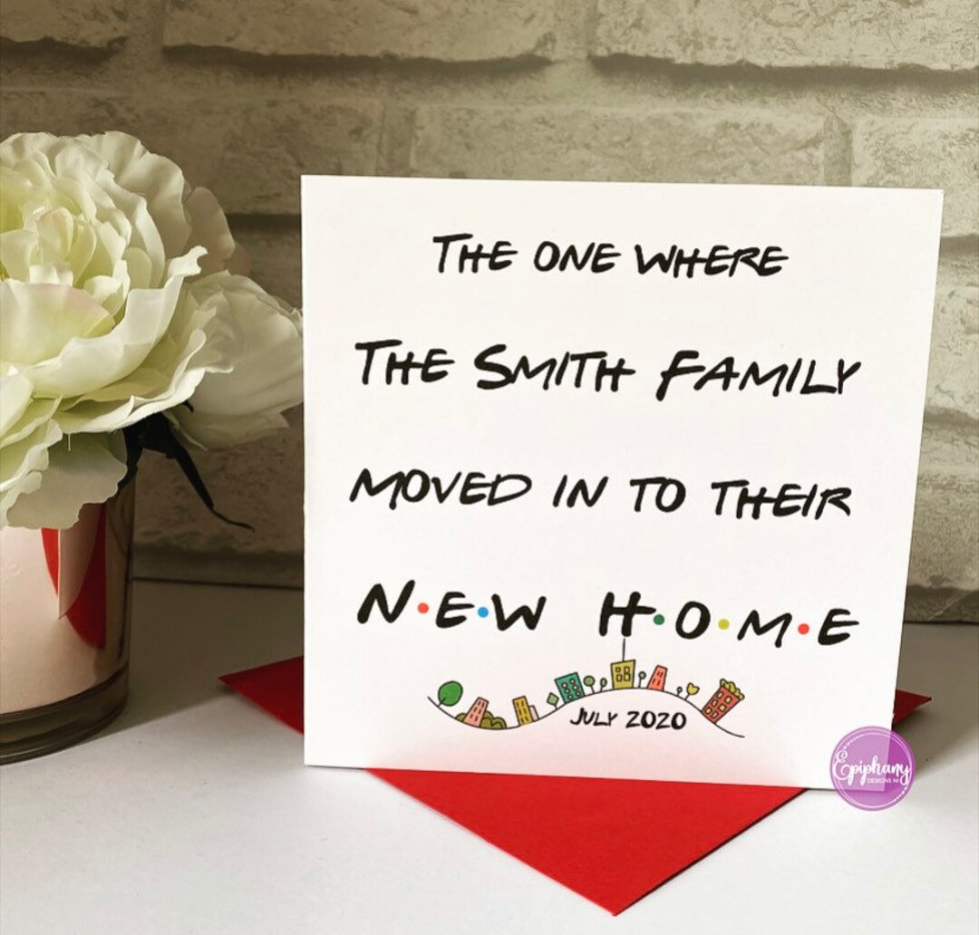 New Home Card - the One Where.. Moving in Together Card, Moving Out ...