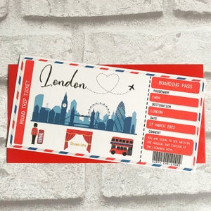 London Boarding Pass Printed and Personalised - Etsy