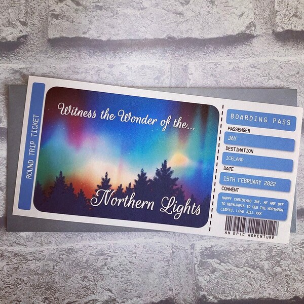 Northern Lights Birthday Card - Etsy
