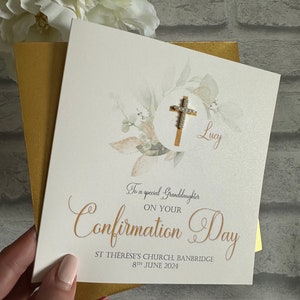 Luxury Holy Communion or Confirmation Card With Pearl or Diamanté ...