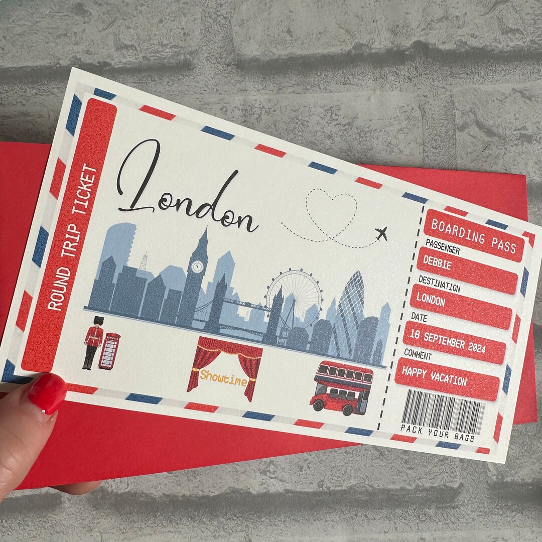 London Boarding Pass Printed and Personalised - Etsy