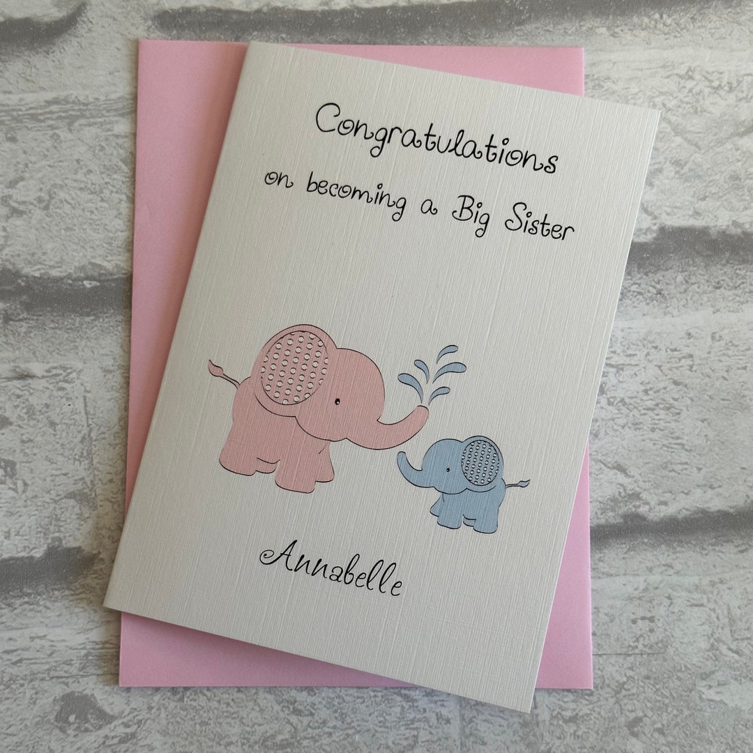 New Big Sister, New Big Brother Congratulations Card - Etsy