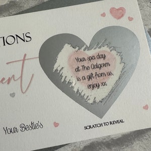 Personalised Gift Voucher Engagement Congratulations Scratch to Reveal ...