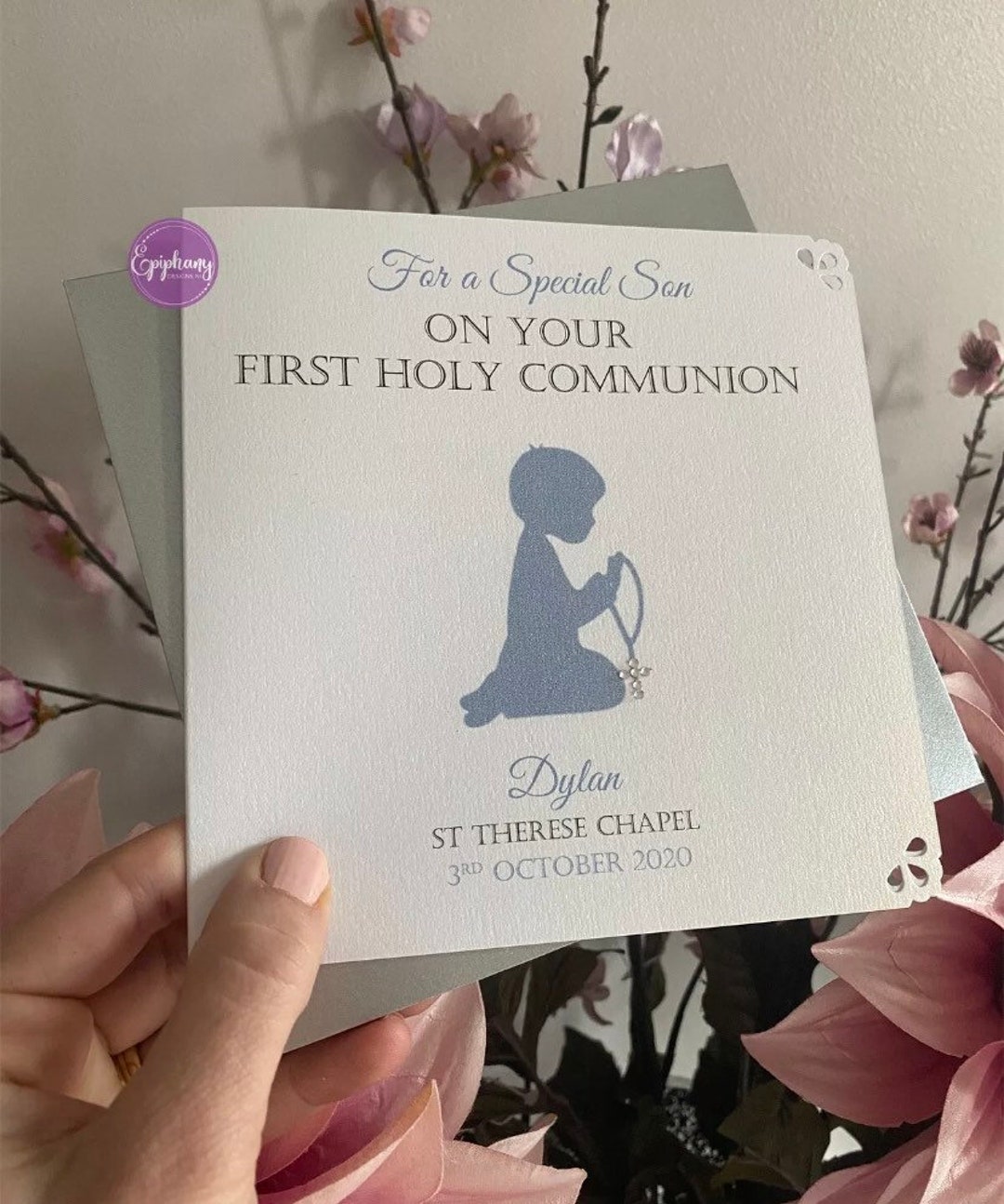 Boys First Holy Communion Congratulations Card Personalised - Etsy
