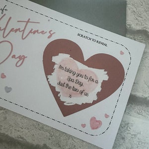 Valentines Scratch off Voucher - Valentine’s Day Gift Voucher ...