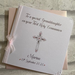 Luxury Communion or Confirmation Congratulations Card Personalised - Etsy