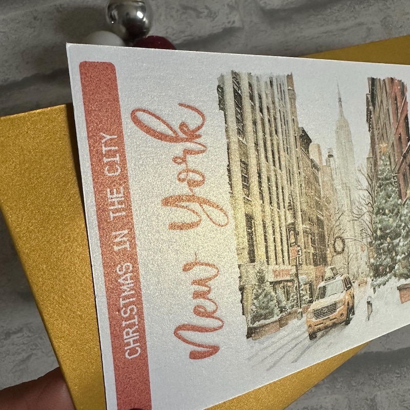 New York Christmas Card - Etsy