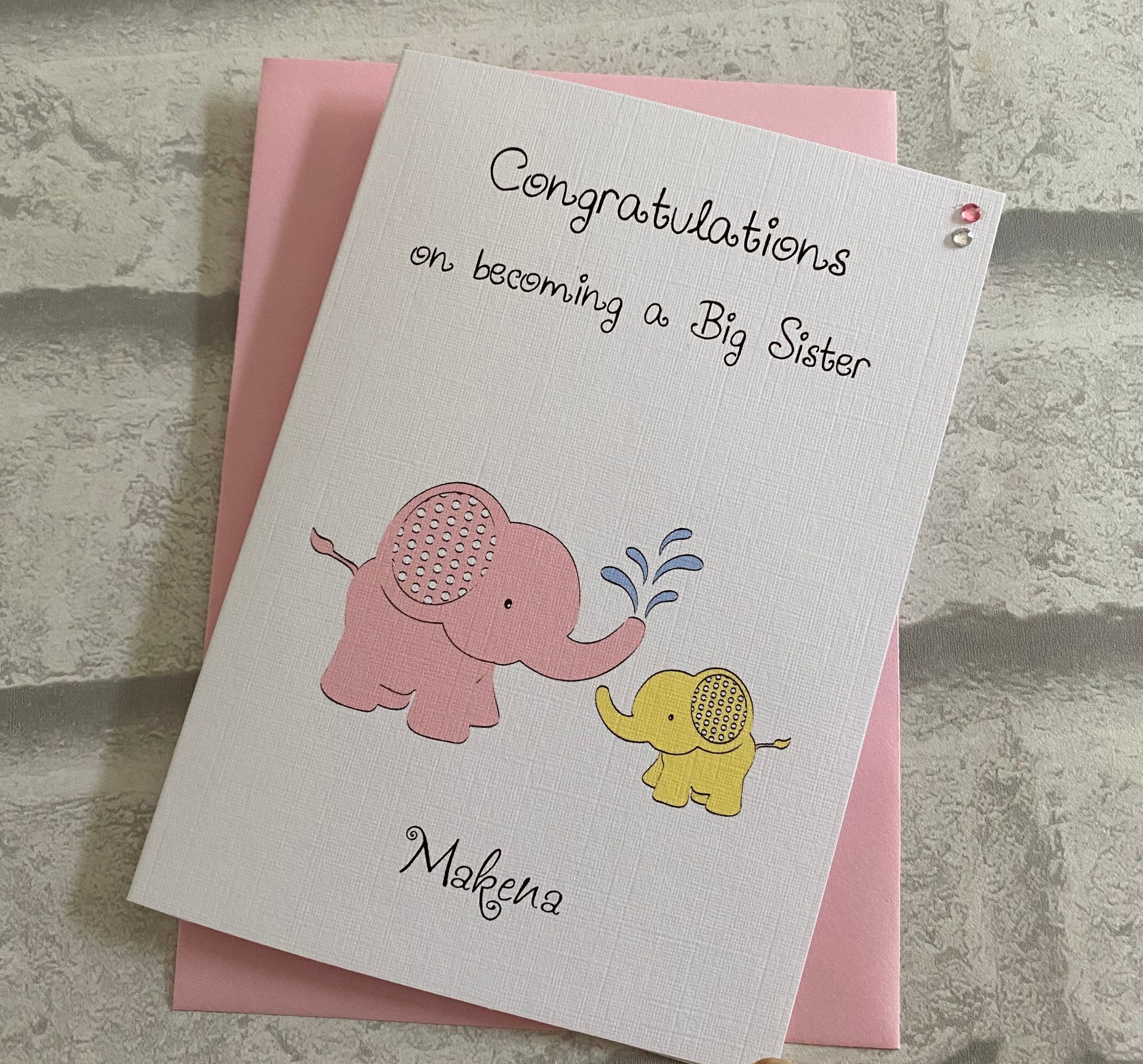 New Big Sister New Big Brother Congratulations Card - Etsy