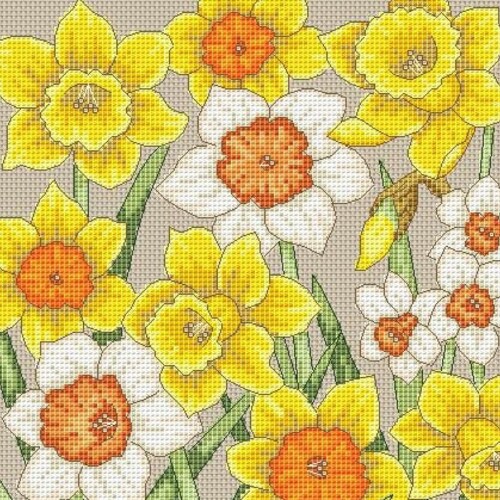Daffodils Wreath Cross Stitch Pattern Daffodils Cross Stitch - Etsy