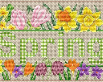 THE DRAWN THREAD simply Spring Counted Cross Stitch Patternspring ...