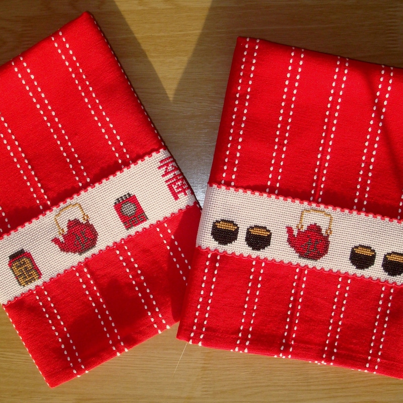 Red Tea Towel - Etsy