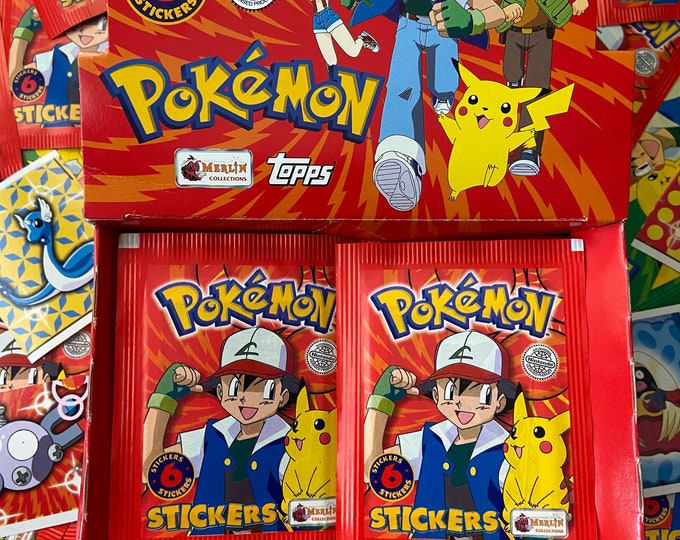 Pokemon Stickers Vintage 1st Generation Original! Pack of 6, New and ...