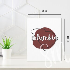 South Carolina Canvas, SC Colleges Wall Art, College City Dorm Canvas ...