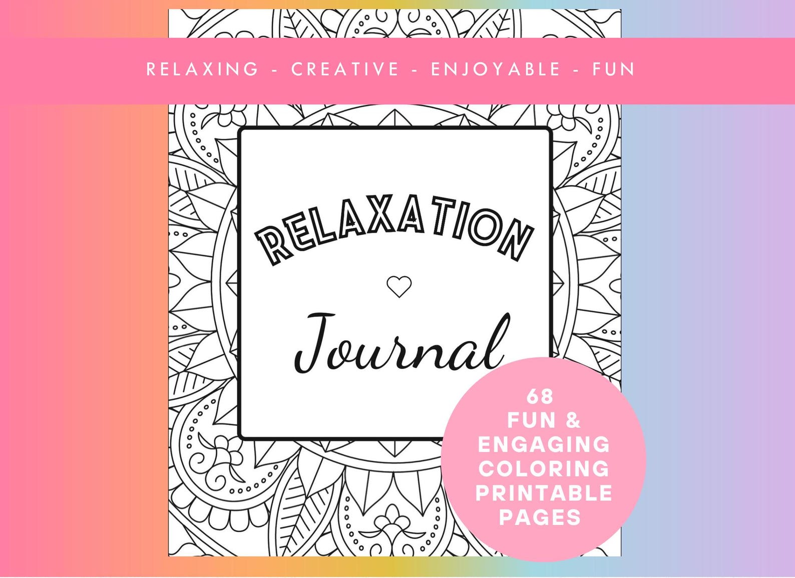 Relaxation Journal | Prompt Journal | Coloring Book | 68 Fun & Engaging ...