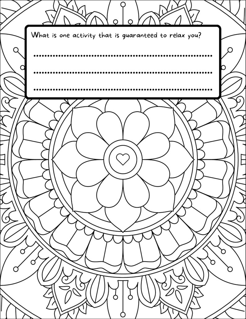 Relaxation Journal | Prompt Journal | Coloring Book | 68 Fun & Engaging ...