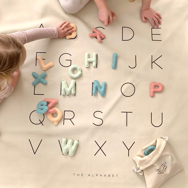 Magnetic Alphabet for Gathre Mat in Sherbet Rainbow Felt - Etsy