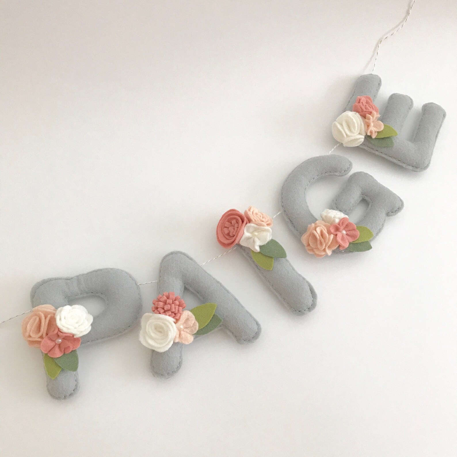 CUSTOM COLORS Felt Name Sign felt Name Banner Name | Etsy