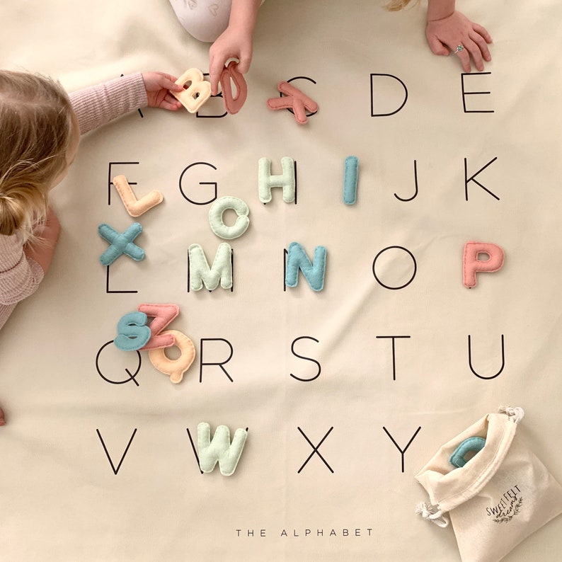 Magnetic Alphabet for Gathre Mat in Sherbet Rainbow Felt - Etsy