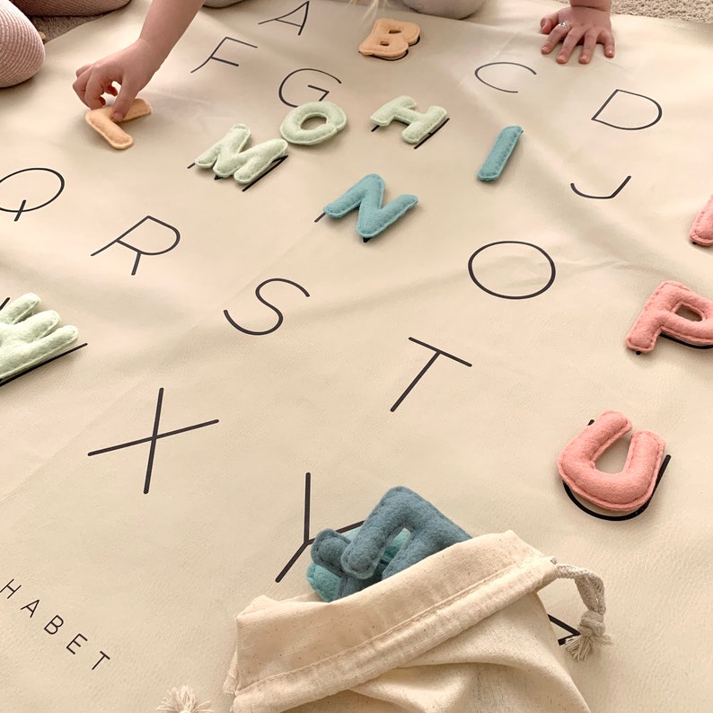 Magnetic Alphabet for Gathre Mat in Sherbet Rainbow Felt - Etsy