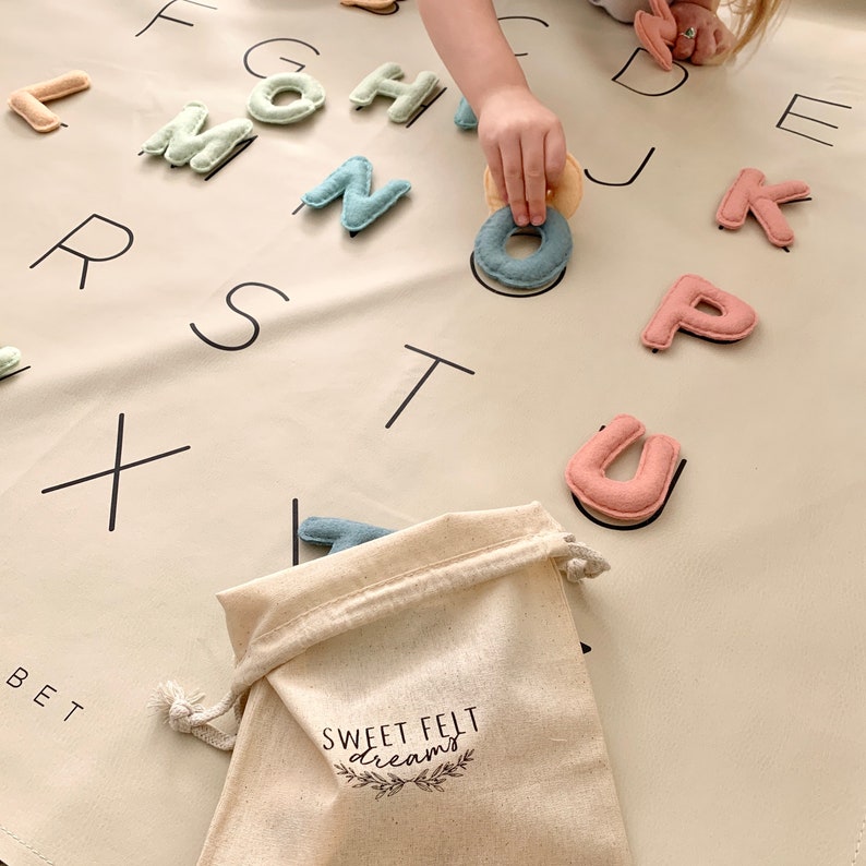 Magnetic Alphabet for Gathre Mat in Sherbet Rainbow Felt - Etsy