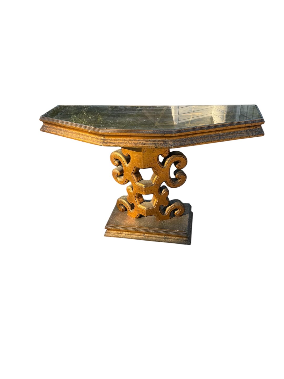 Hollywood Regency Gold Gilded Console Table | Mid-century | James Mont ...