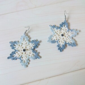 Snowflake Earrings, Crochet Earrings, Wedding Jewelry, Personalized ...