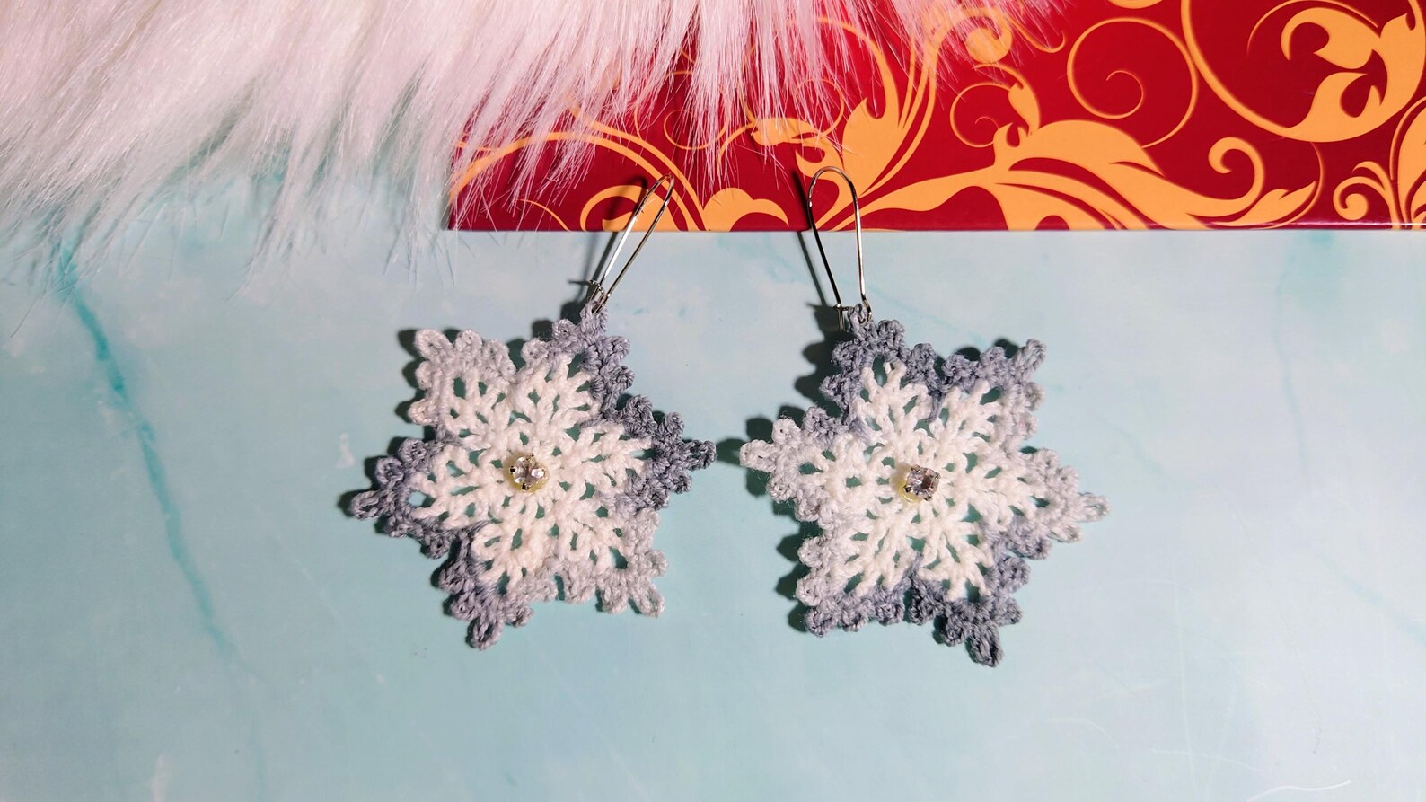 Crochet Earrings, Snowflake Earrings, White Lace Jewelry, Crochet ...