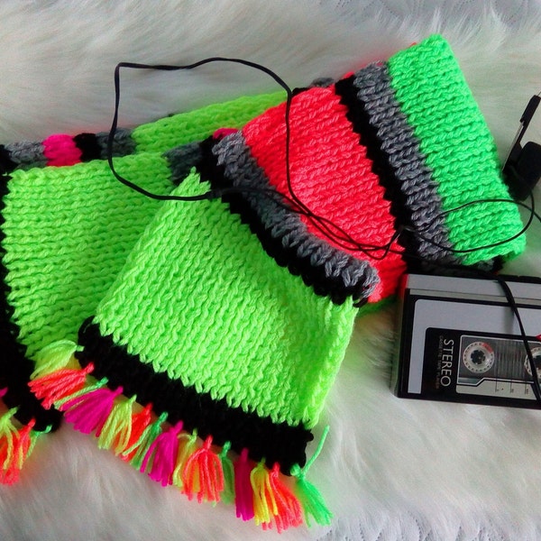 Neon Scarf - Etsy