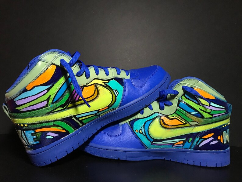 Big Nike High-blue Custom - Etsy