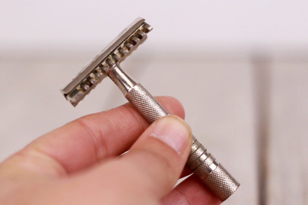 Vintage Safety Razor With Metal Handle, Shaver, Double Edge, Adjustable ...