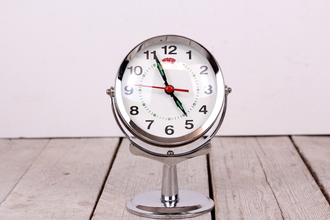 Vintage Alarm Clock With Stand, Desk Clock, Working, Wind Up - Etsy