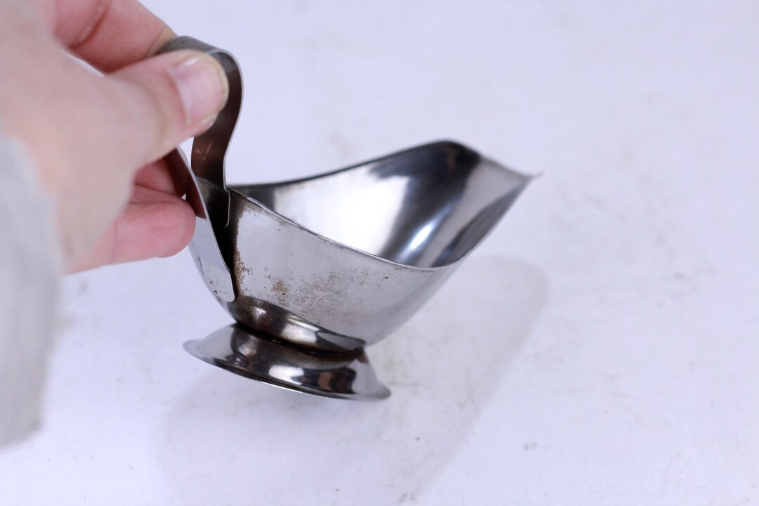 Gravy Boat, French Sauce Boat, Vintage Gravy Boat, Metal Sauce Boat ...