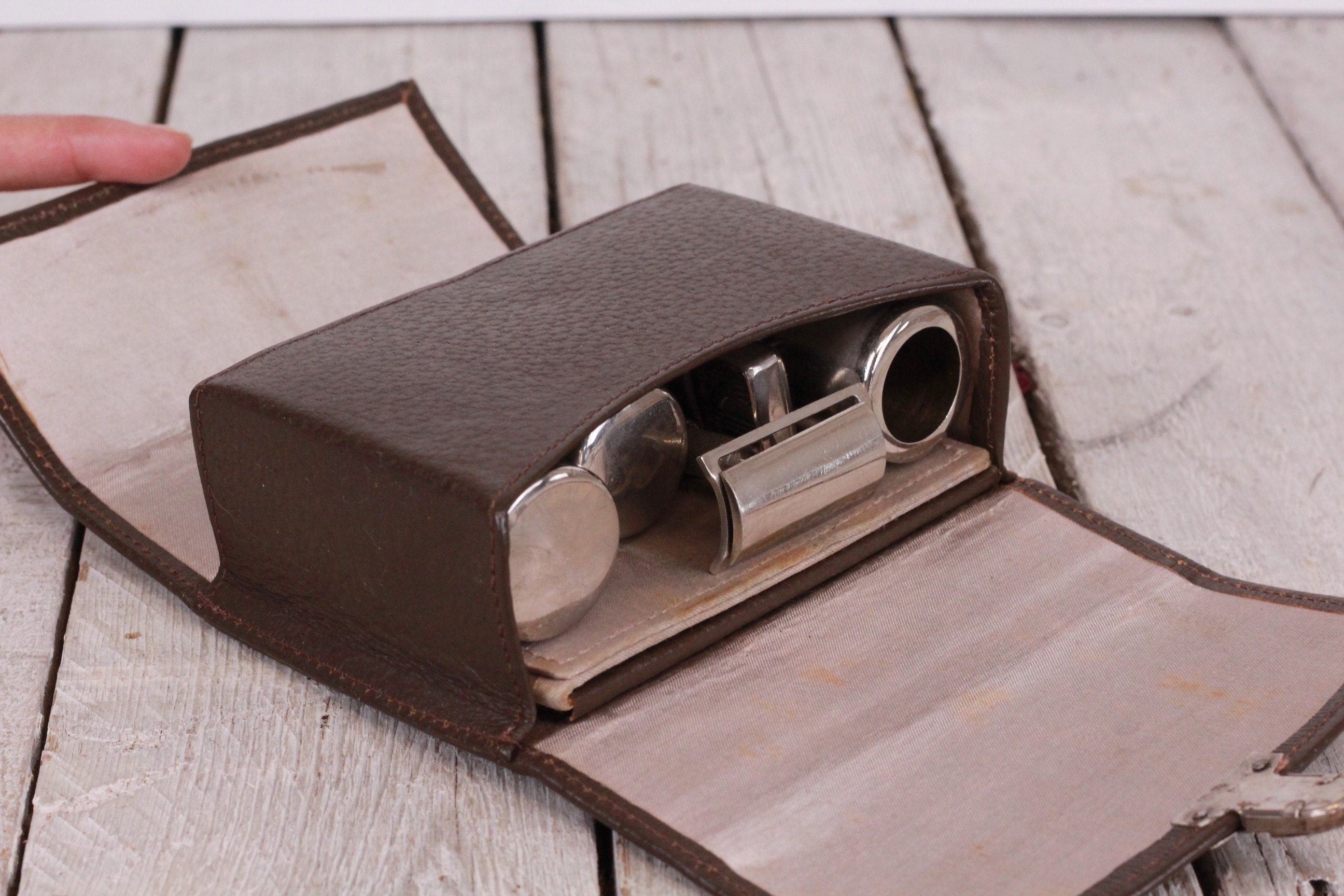 Travel Kit With Leather Case, Shaving Kit, Cosmetic Box, Men's Bag - Etsy