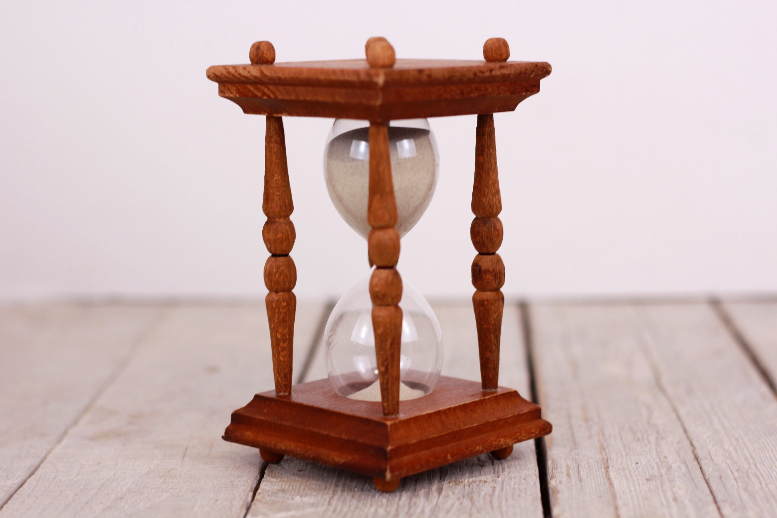 Sand Clock, Vintage Decorative Wooden Sand Clock, Hourglass, Sand Timer ...